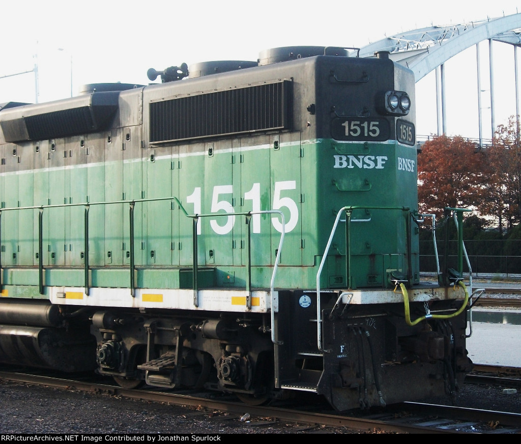 BNSF 1515, wedge view of rear section